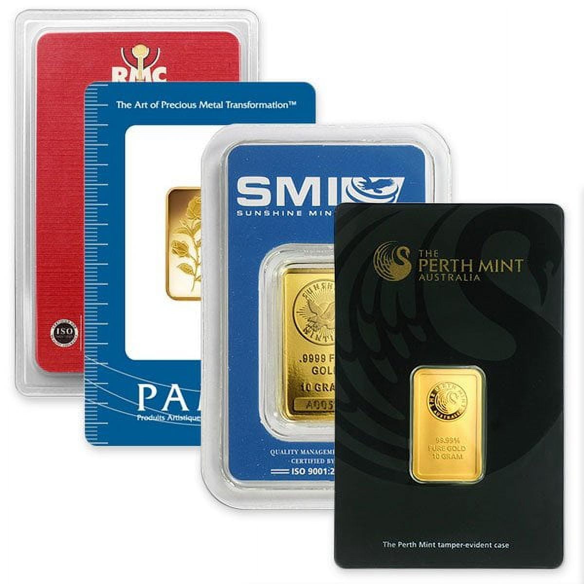 Private Mint 10g Gold Bars, .9999 Pure, Securely Packaged, IRA Approved ...