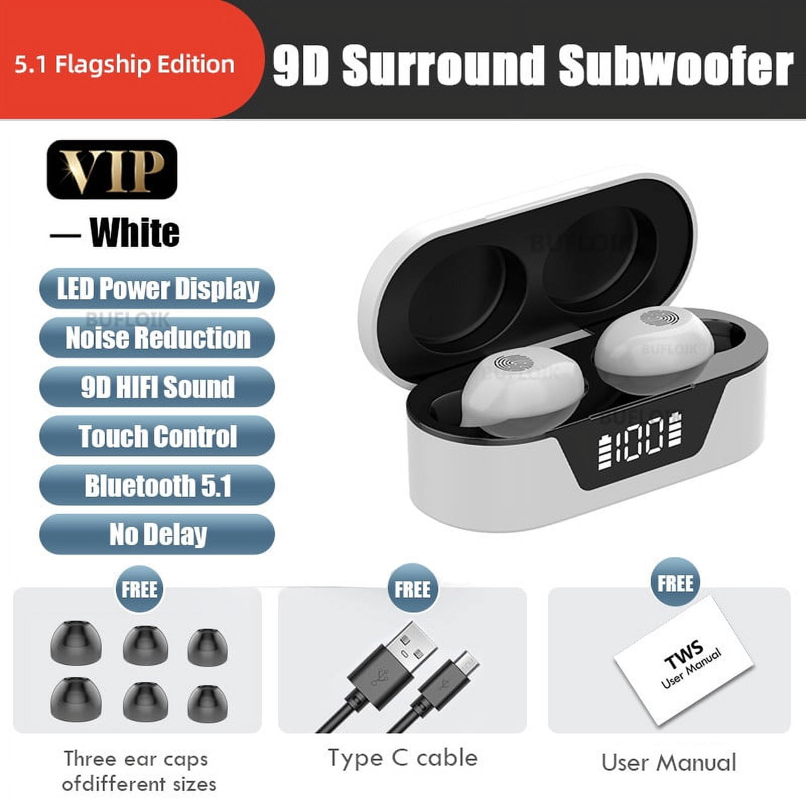 Private Model Mini Bluetooth Headset With Battery Display Touch ...