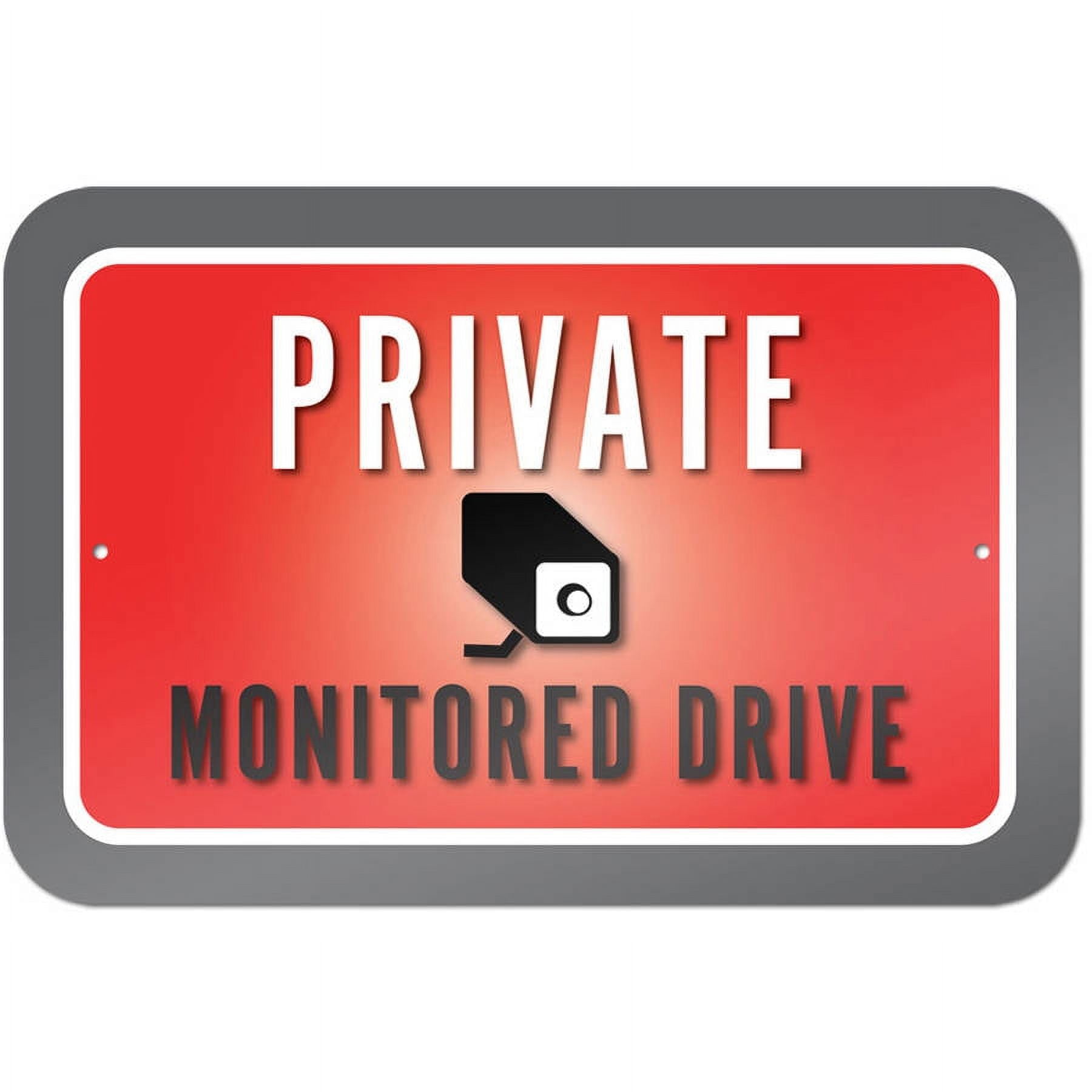 Private Monitored Drive Sign - Walmart.com