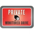 Private Monitored Drive Sign - Walmart.com