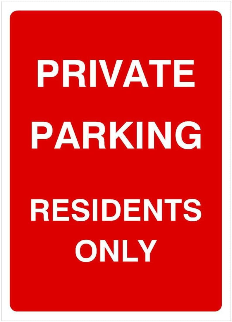 Private Parking Residents Sign Parking Signs & Permits Metal Sign Tin ...