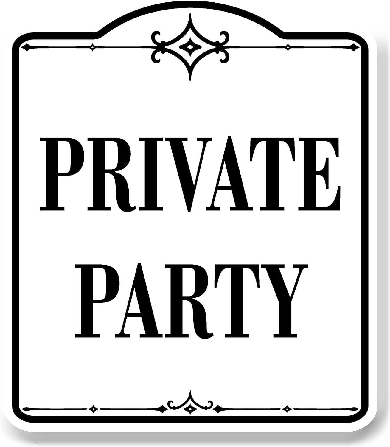 Private Party WB Aluminum Composite Sign 15''x18'' - Walmart.com