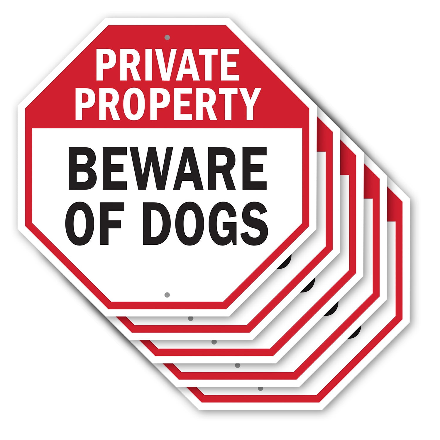 Private Property Beware of Dogs Octagon Sign Weather Resistant Made in ...