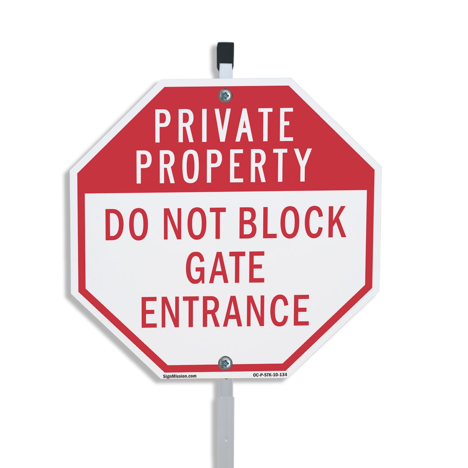 Private Property Do Not Block Gate Entrance 10 inch X 10 inch Octagon ...