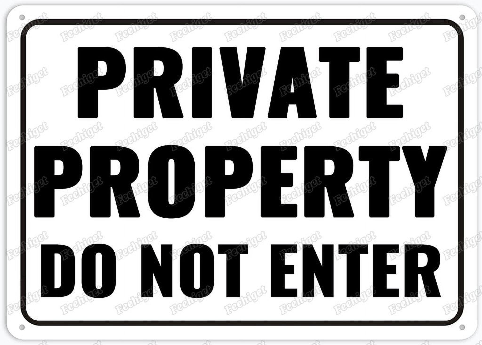 Private Property Do Not Enter Sign Safety Restriction Alert Attention ...