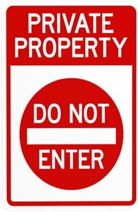 Private Property Do Not Enter Warning Sign, Private Property Metal ...