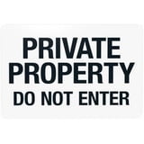 Private Property Do Not Enter Warning Sign, Private Property Security ...
