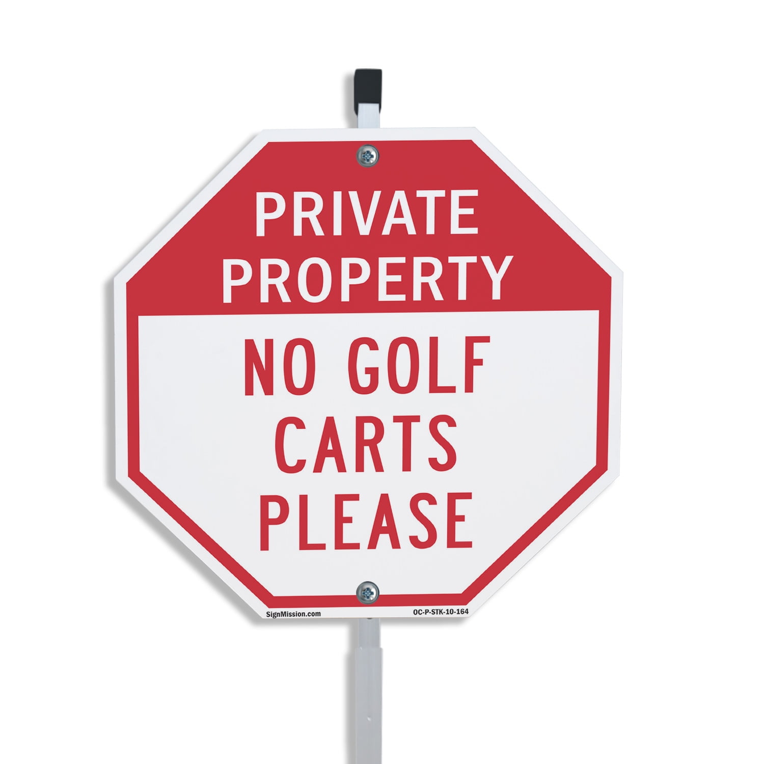 Private Property No Golf Carts Please 10 inch X 10 inch Octagon ...