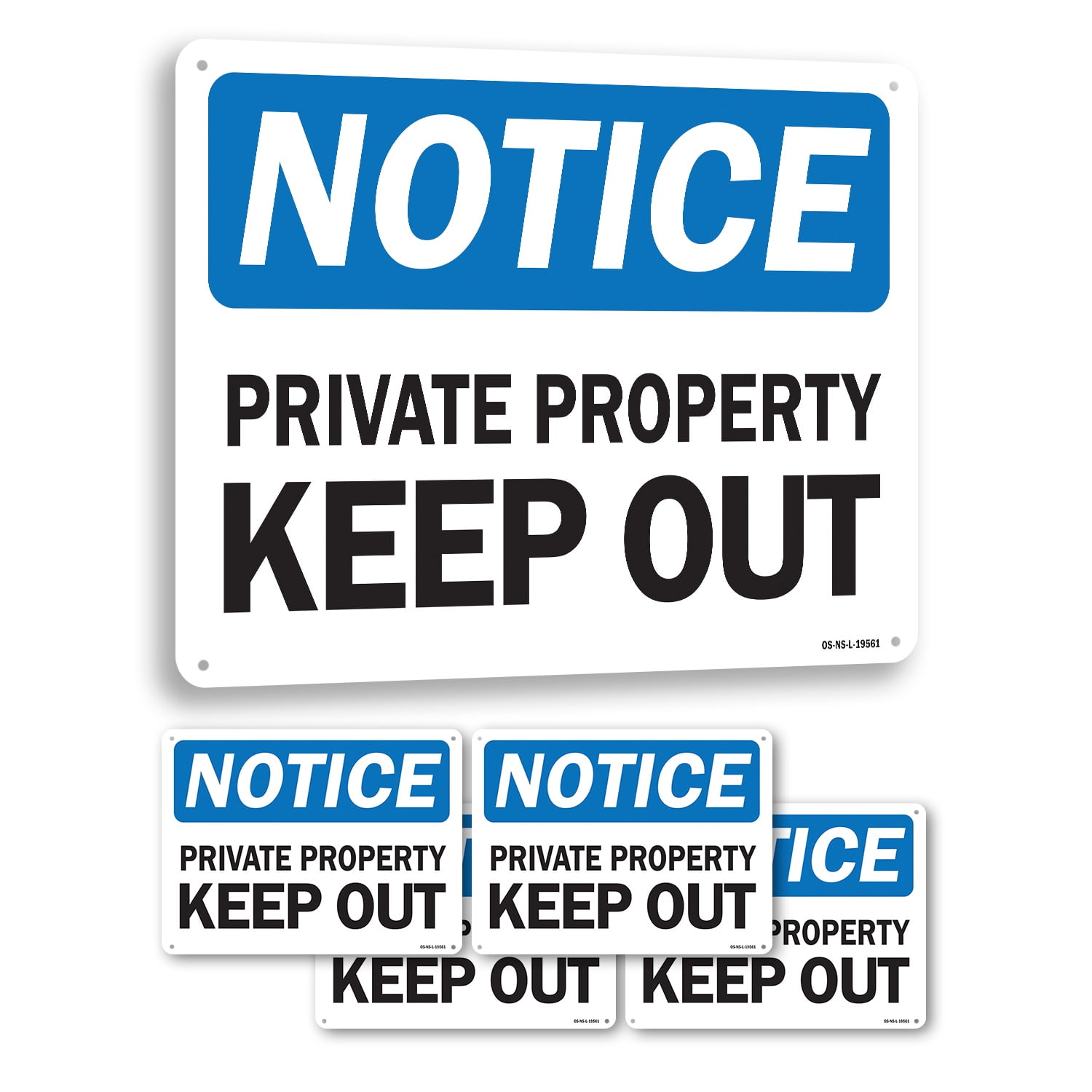 Private Property Keep Out OSHA Notice Aluminum Sign 10 Inch x 7 Inch ...