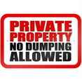 Private Property No Dumping Allowed Sign - Walmart.com