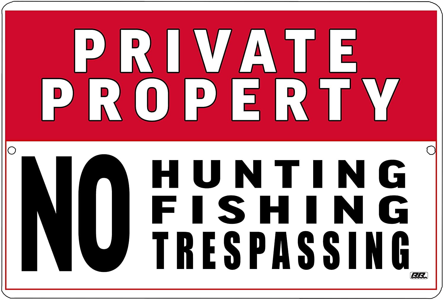 Private Property No Trespassing Hunting or Fishing Metal Tin Sign ...