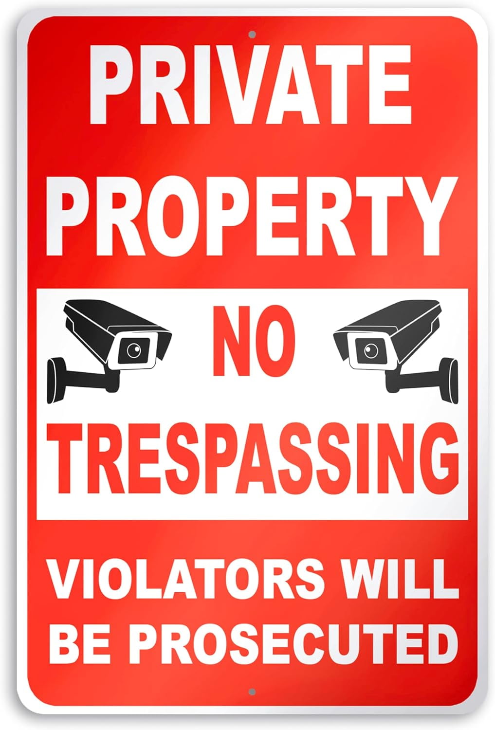 Private Property No Trespassing Sign - 10x14 Reflective Aluminum ...