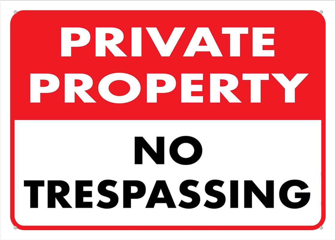 Private Property No Trespassing Sign 8X12 Inch Rust Free Aluminum Easy ...