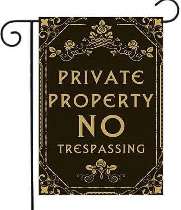 Private Property No Trespassing Sign Flag Garden Lawn Porch Decor for ...