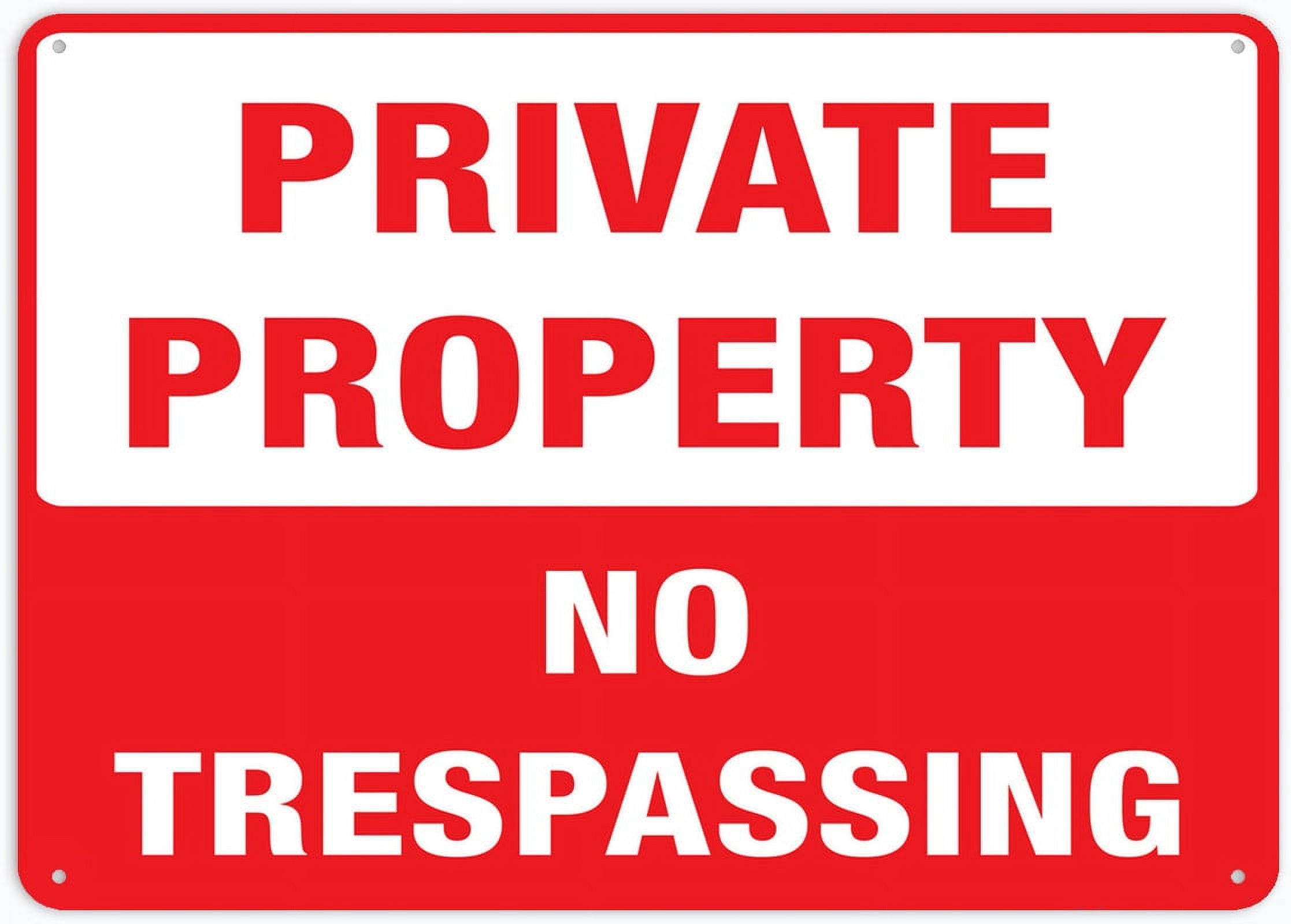 Private Property No Trespassing Sign Outdoor Metal Sign - 12 X 8 Metal ...