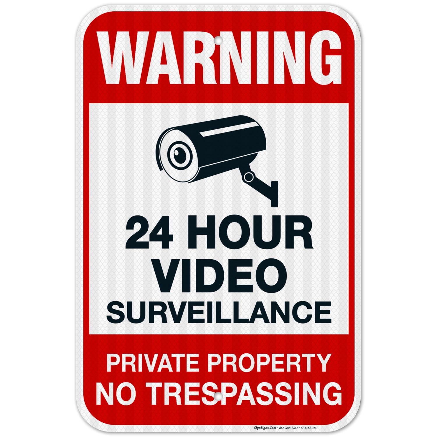 Private Property No Trespassing Sign, Warning Video Surveillance Sign ...