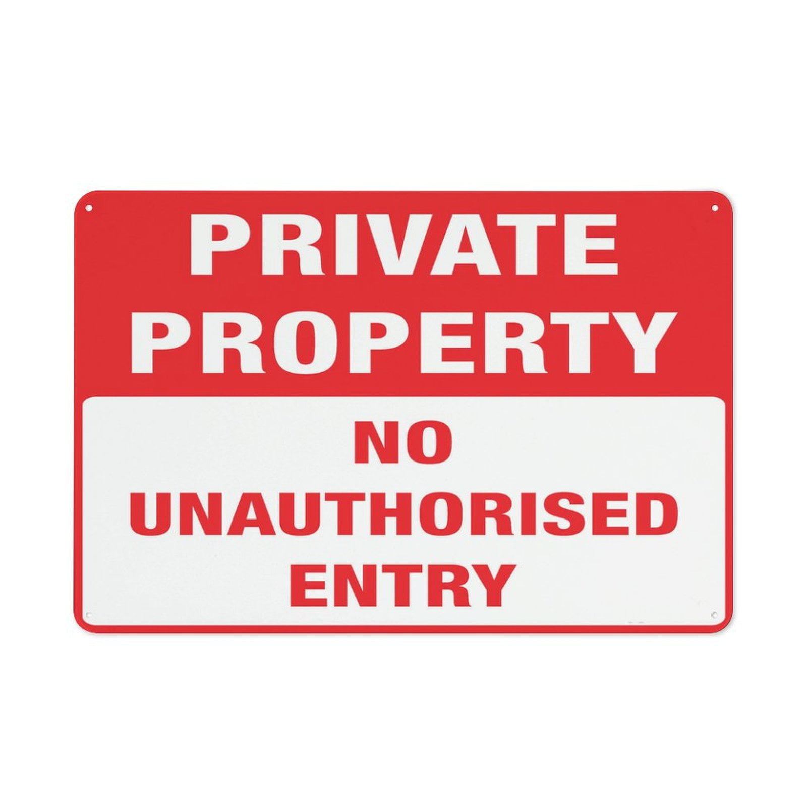 Private Property - No Unauthorised Entry Sign Warning Sticker-Security ...