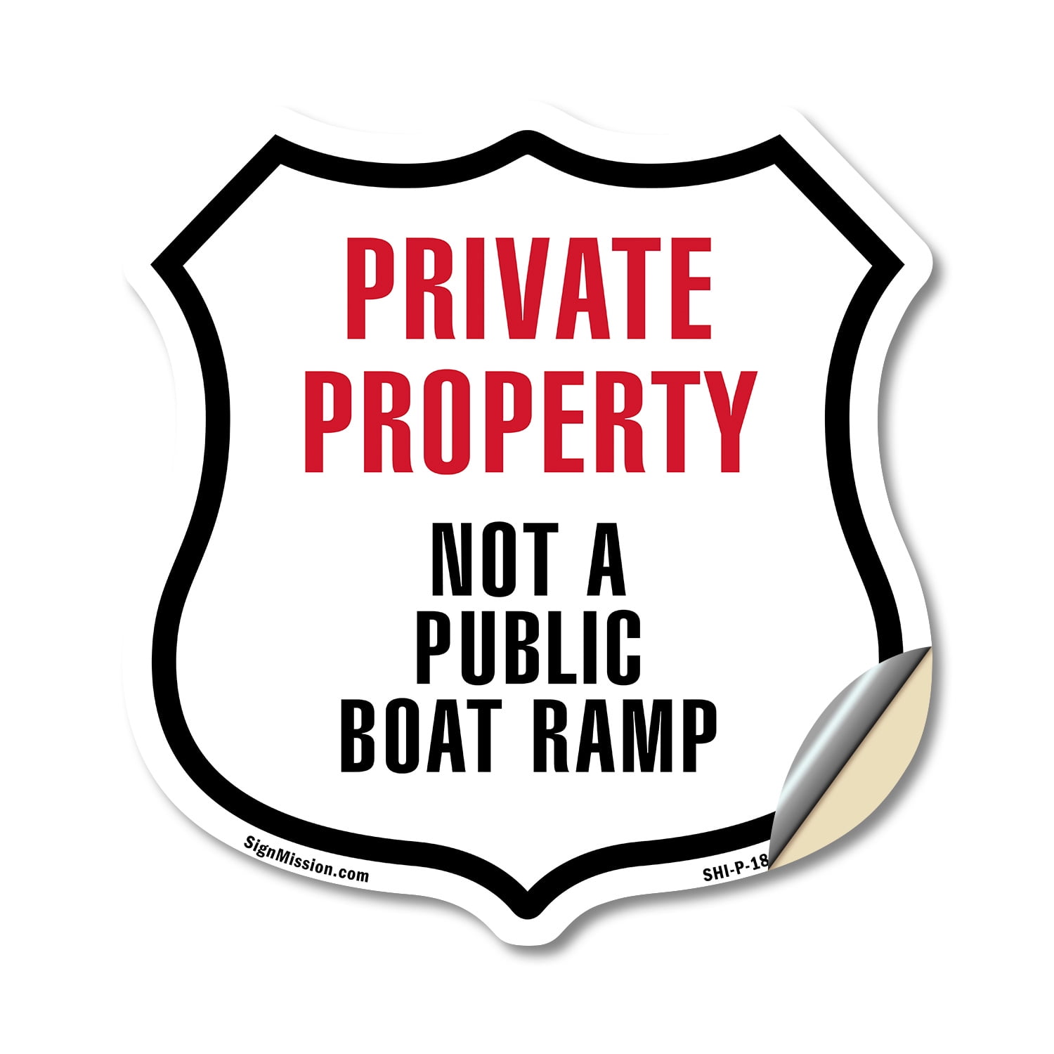 Private Property Not A Public Boat Ramp (2 Pack) 12 inch X 12 inch ...