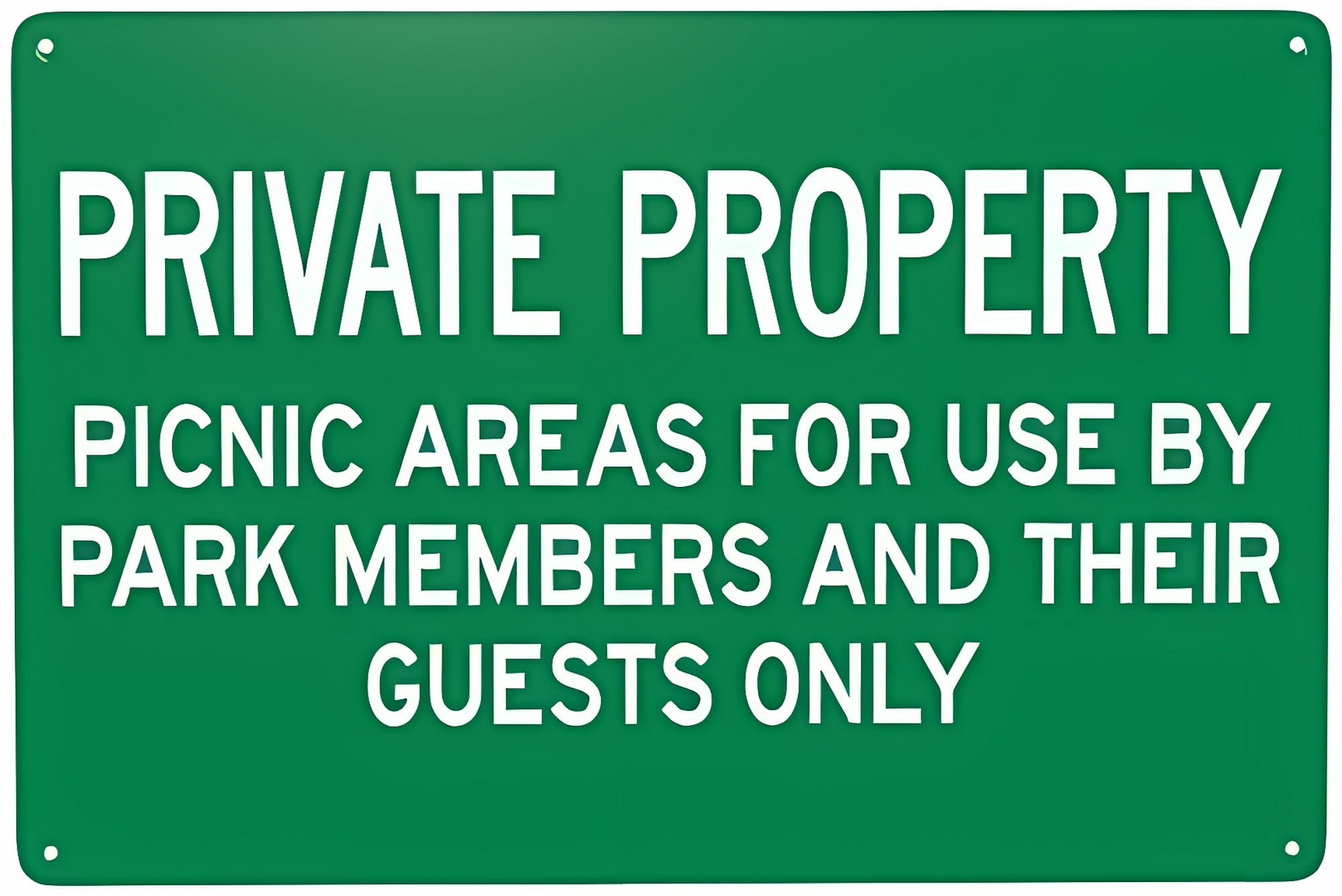 Private Property Picnic Areas For By Park Members And Their Guests ...