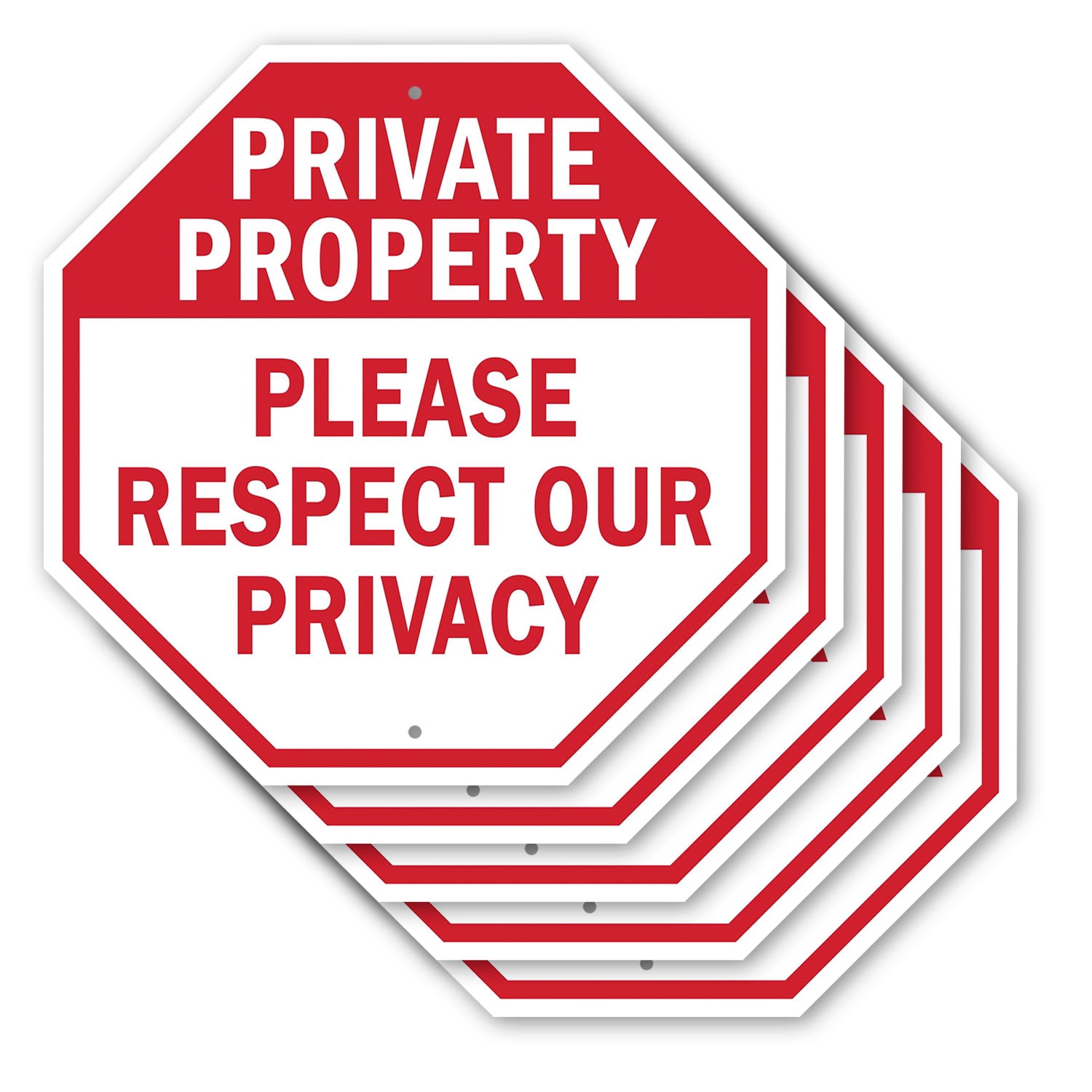 Private Property Please Respect O Octagon Sign Weather Resistant Made ...