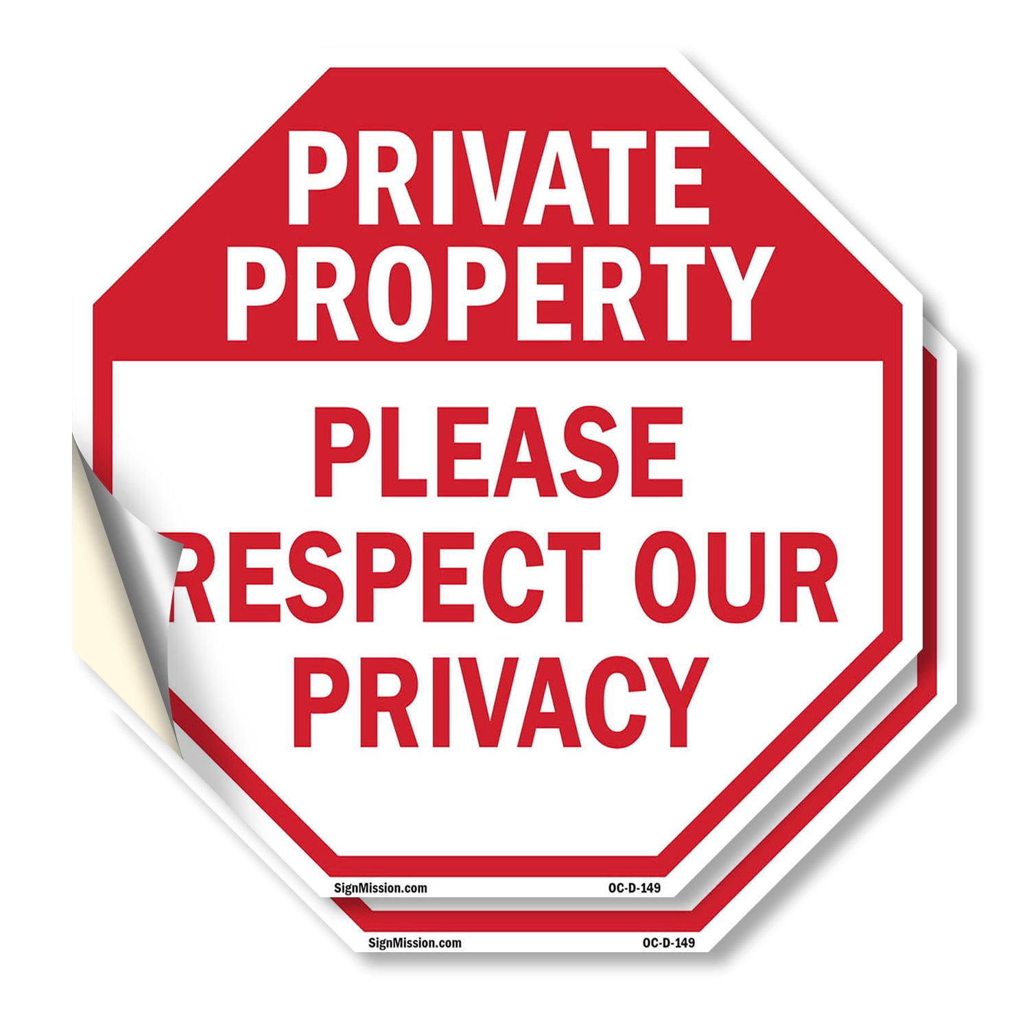 Private Property Please Respect Our Privacy (2 Pack) 10 inch X 10 inch ...