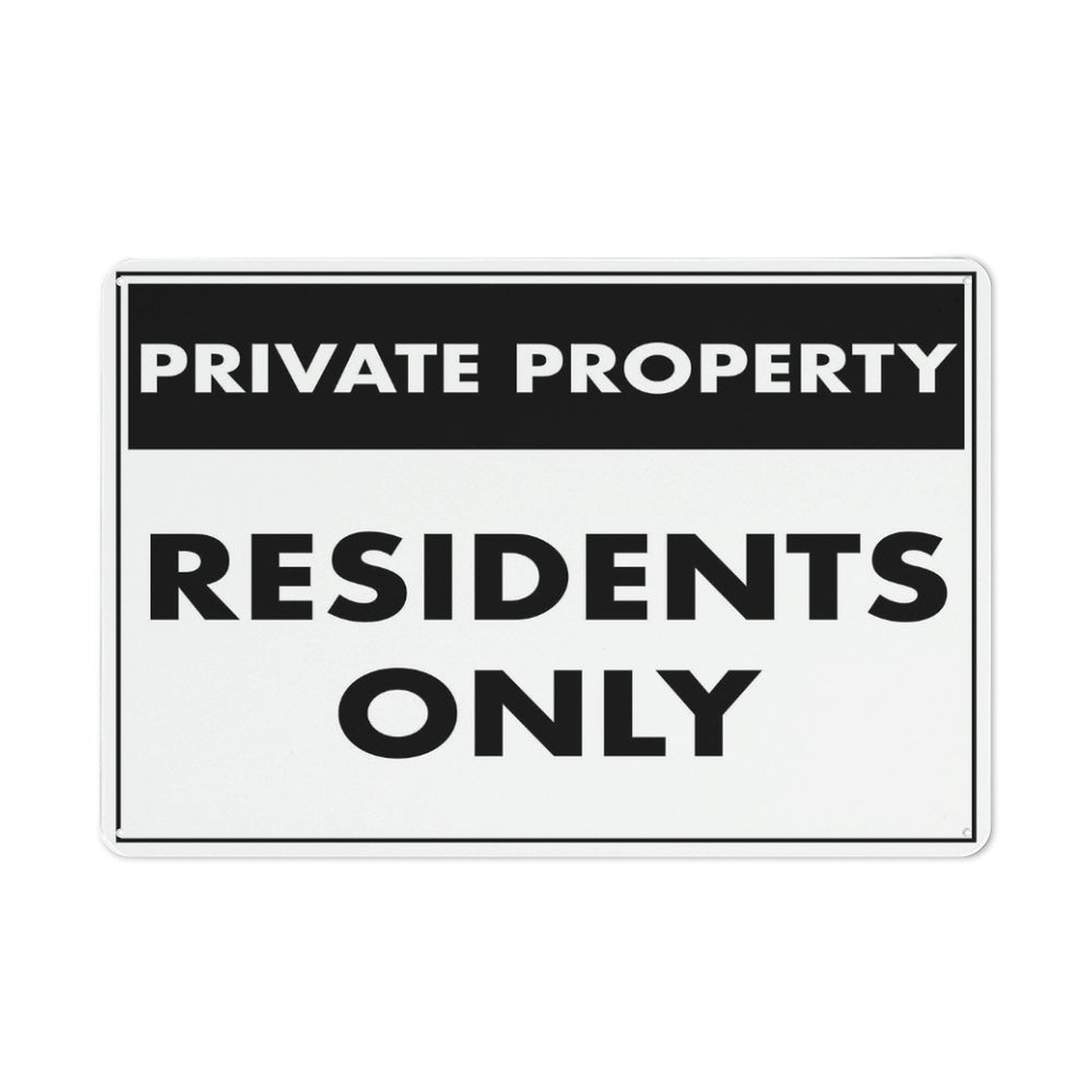 Private Property Residents Only Sign 12X8 Inch Tin Sign Great For ...