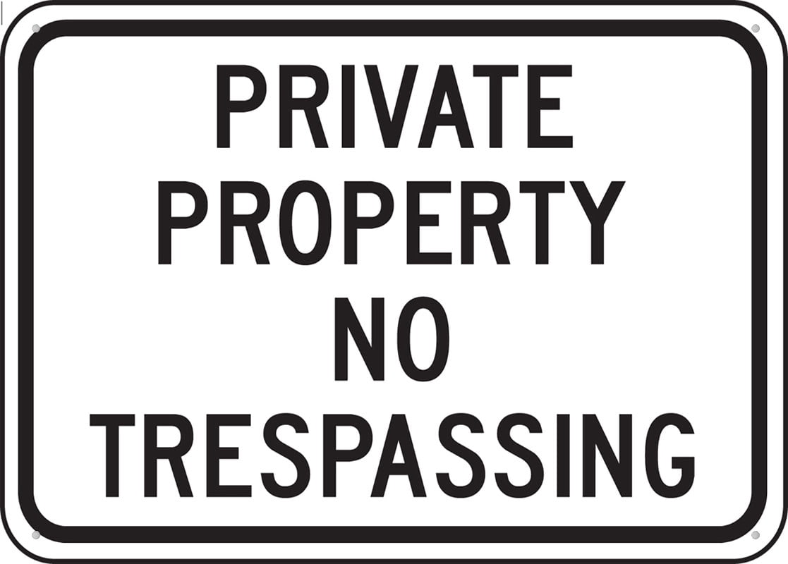 Private Property Safety Sign No Trespassing 8X12 Inch Rust Free ...