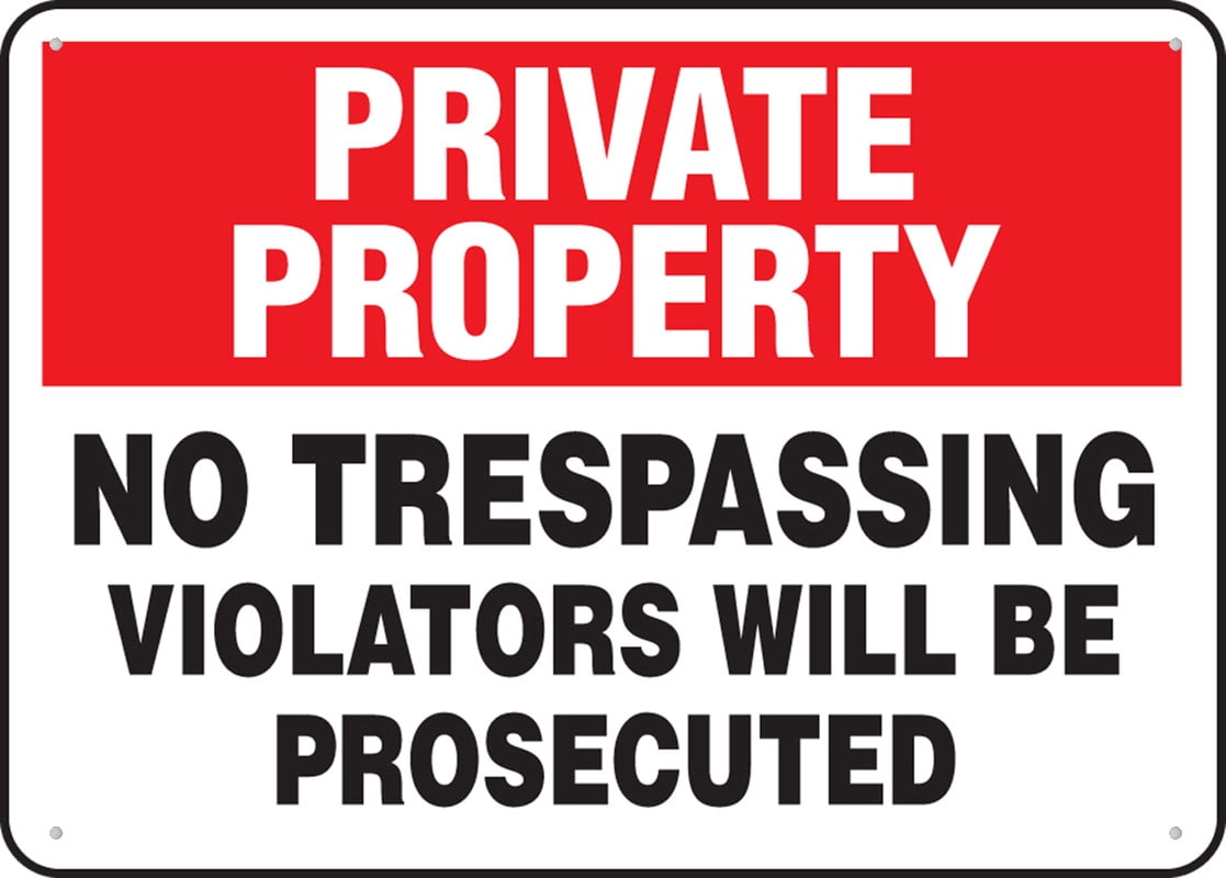 Private Property Safety Sign No Trespassing Violators Will Be ...