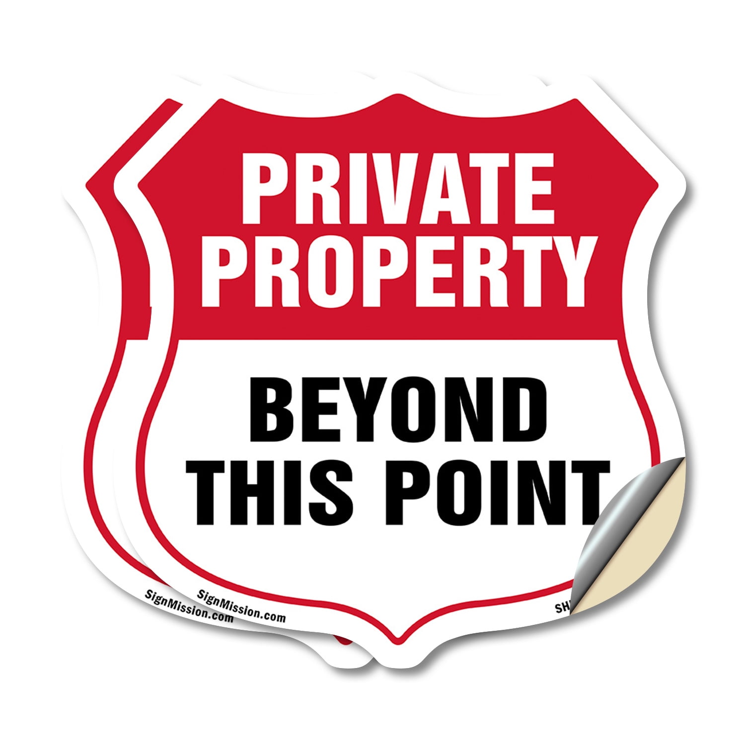 Private Property Shield Sign Private Property Beyond This Point (2 Pack ...