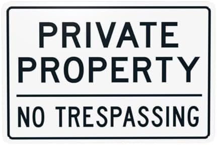 Private Property Sign,No Trespassing Black Warning,Private Property ...