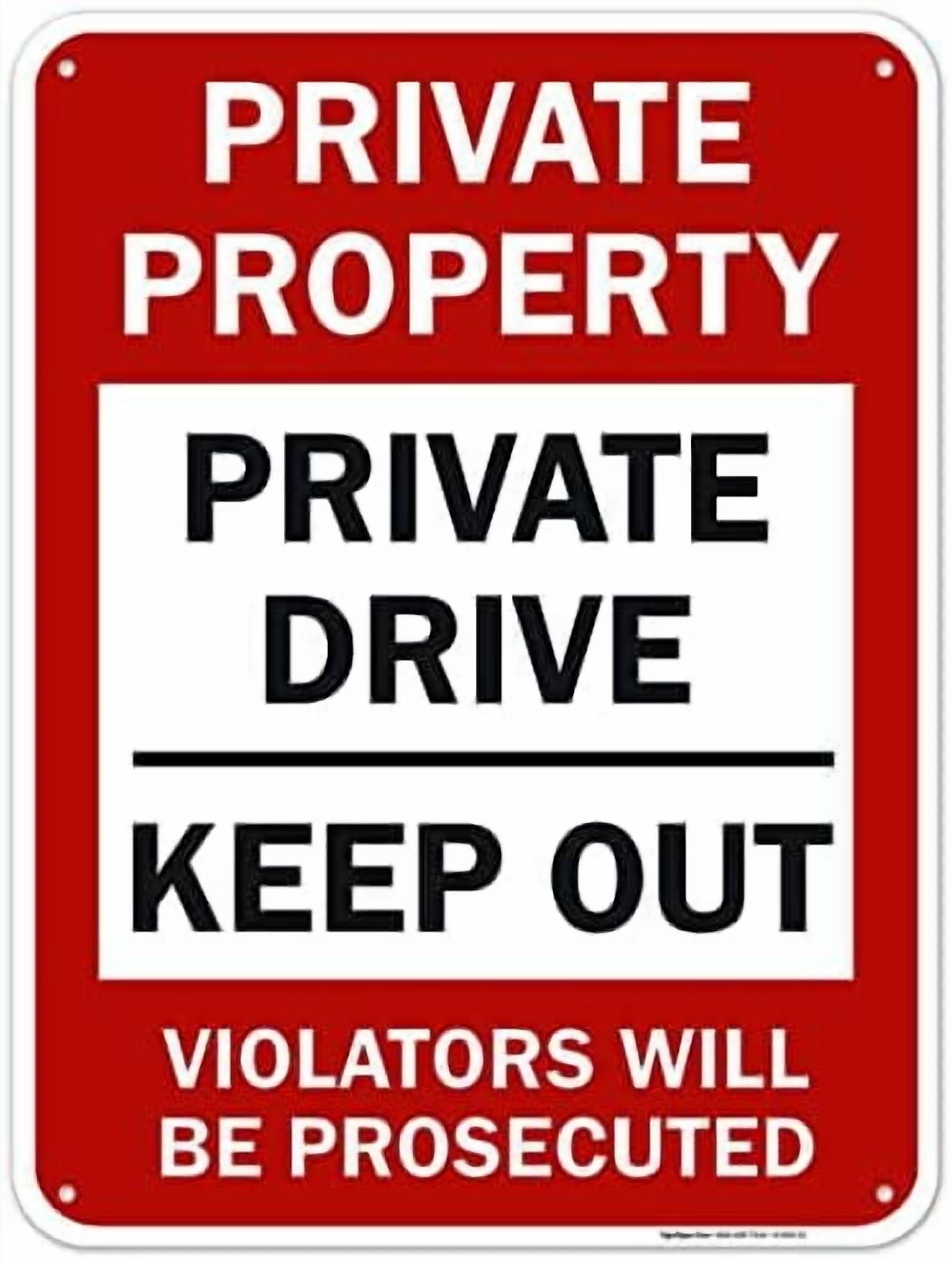Private Property Sign, Private Drive Sign, No Trespassing Sign, 18x24 ...