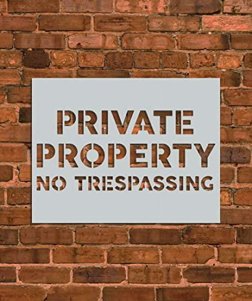 Private Property Sign Stencil Template - Reusable Stencil - INNOVO ...