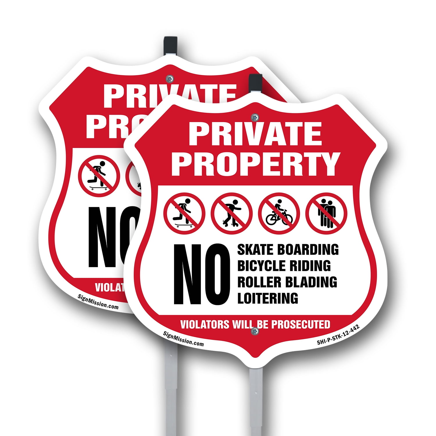 Private Property No Skateboarding Bicycle Riding Roller Blading ...