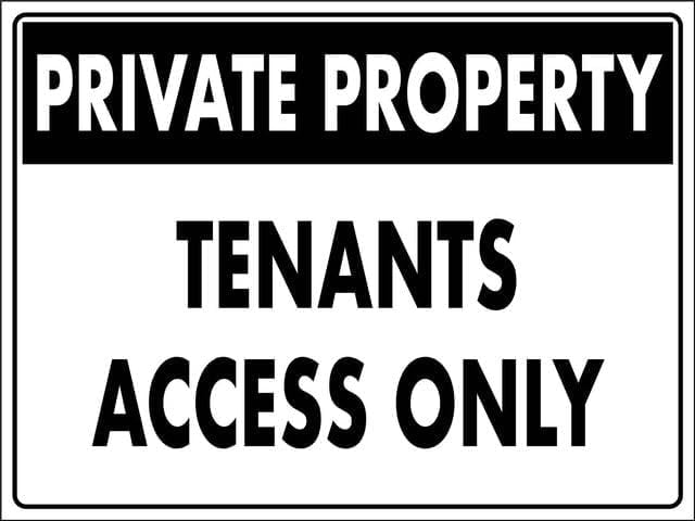 Private Property Tenants Access Only Retro Metal Tin Signs 12X8 Inch ...