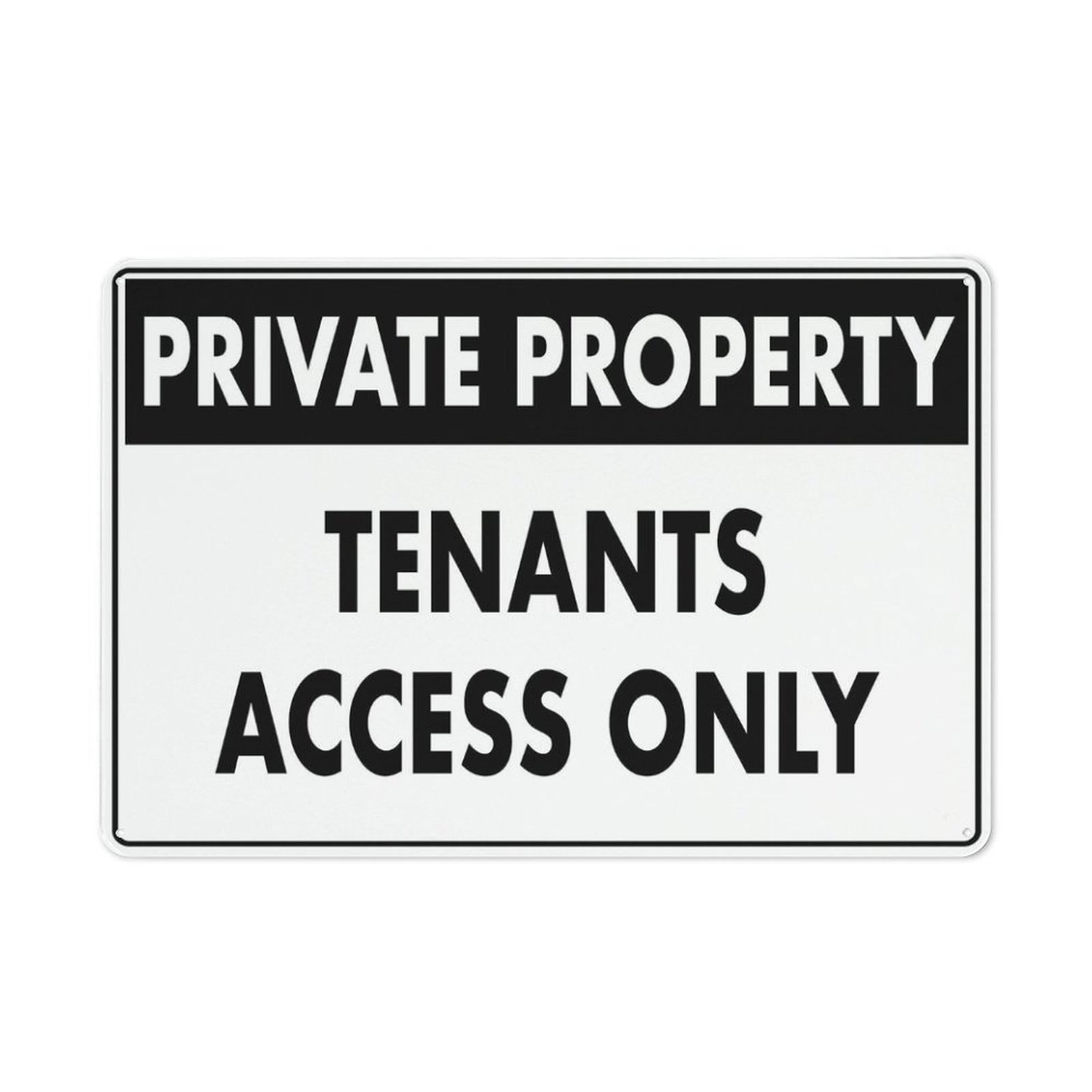 Private Property Tenants Access Only Sign 8X12 Inch Rust Free Aluminum ...