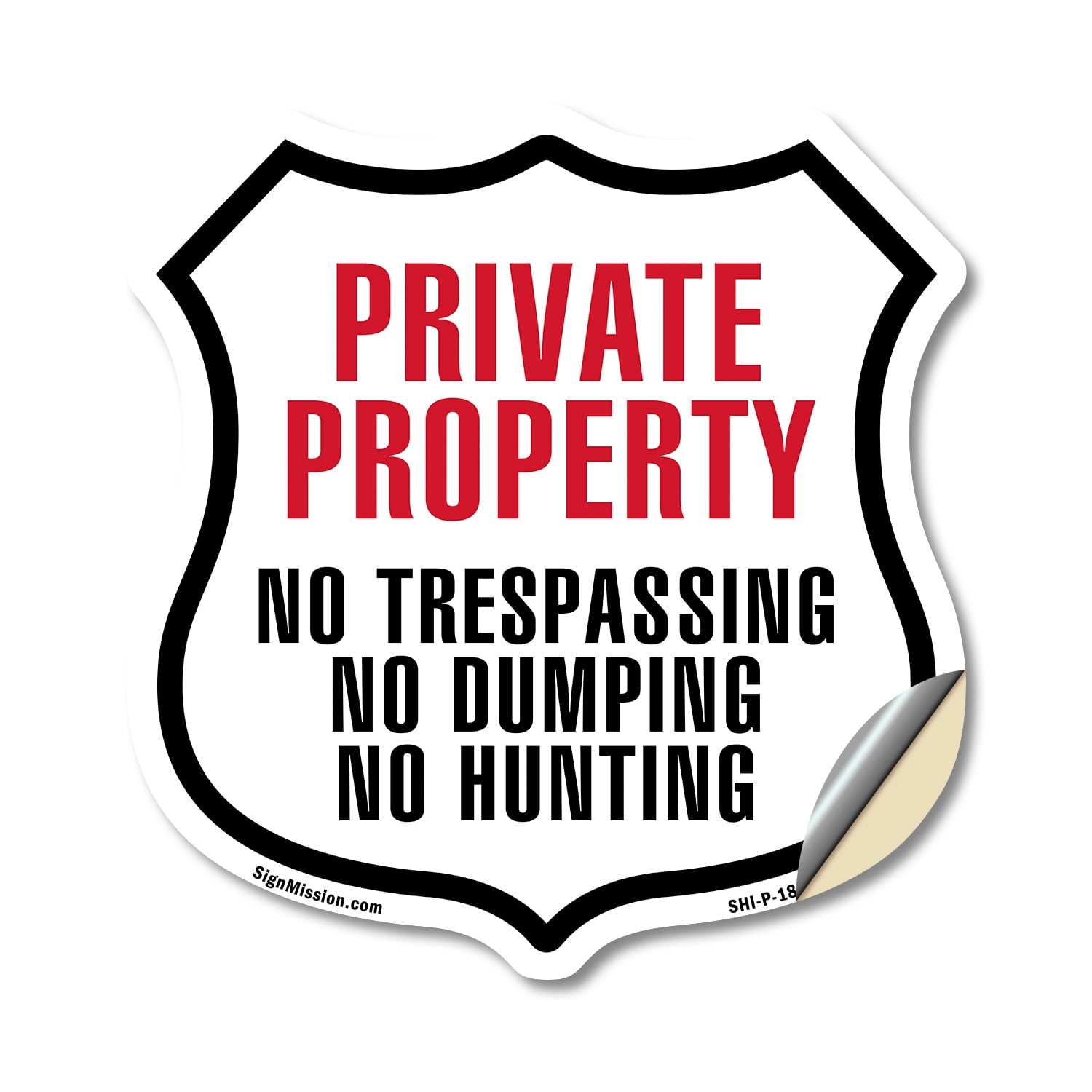 Private Property No Trespassing No Dumping No Hunting (2 Pack) 12 inch ...