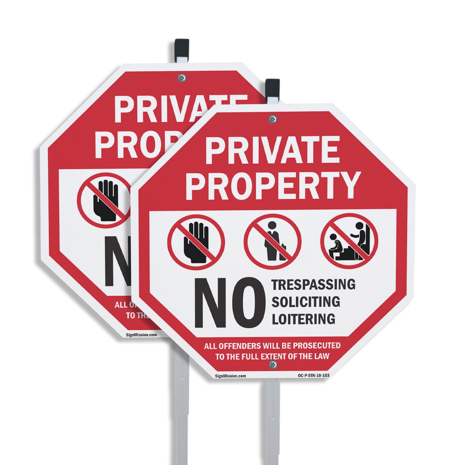 Private Property No Trespassing Soliciting Loitering All Offenders ...