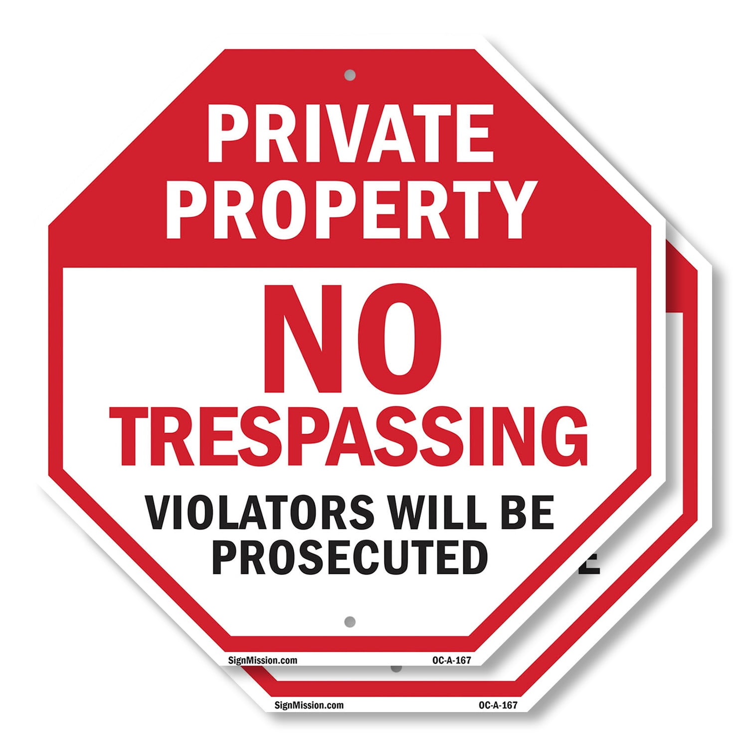 Private Property No Trespassing Violators Will Be Prosecuted (2 Pack ...