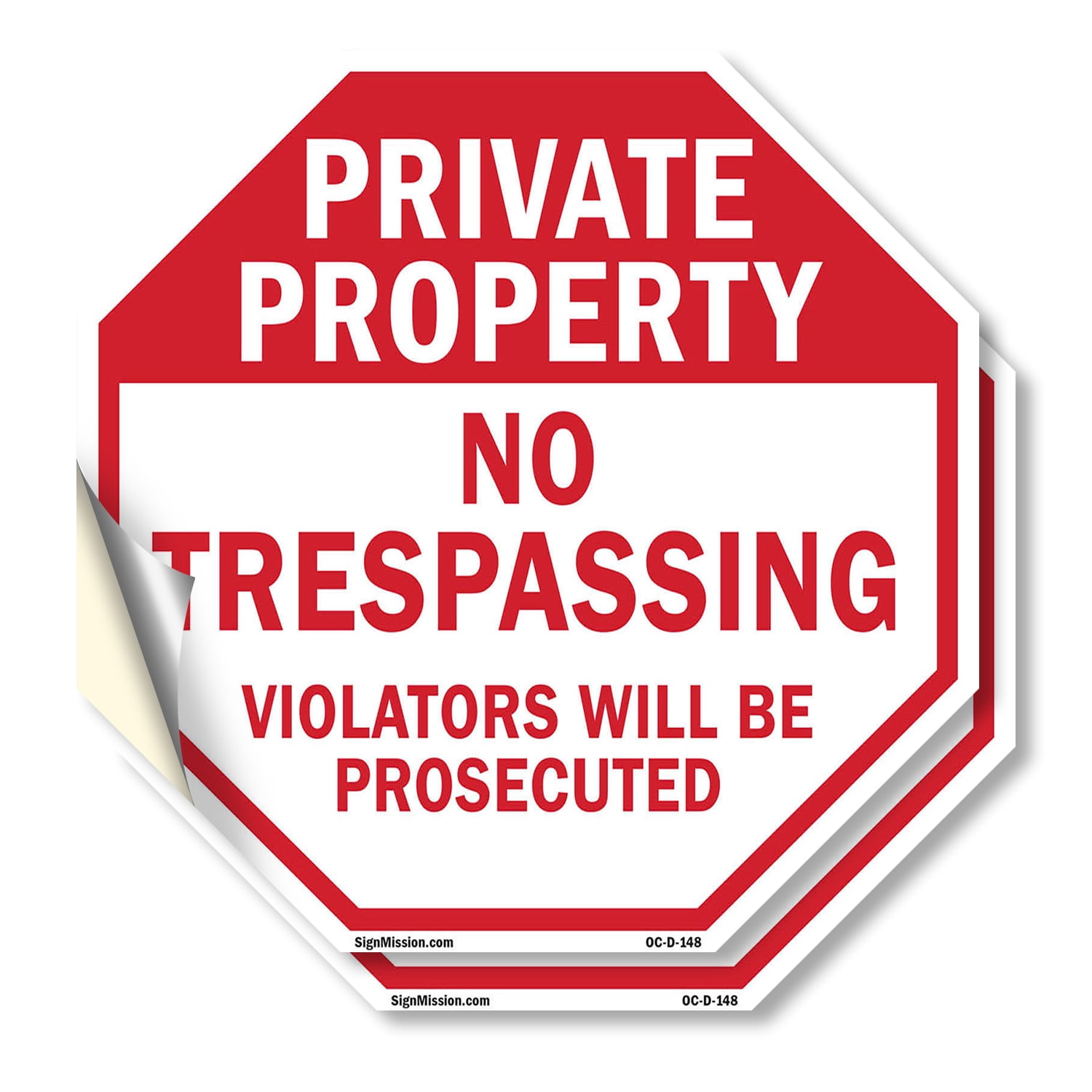 Private Property No Trespassing Violators Will Be Prosecuted (2 Pack) 6 ...