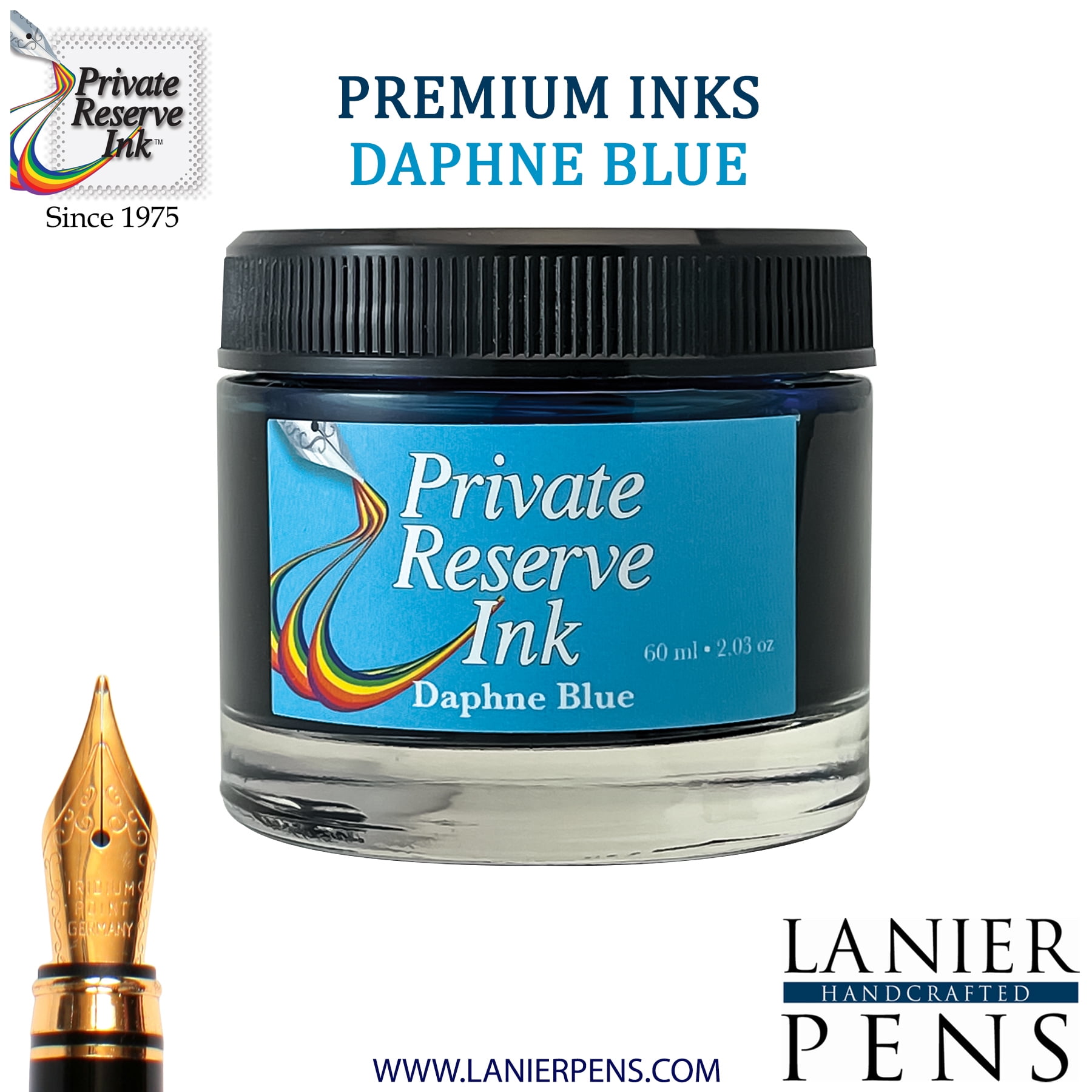 Private Reserve Ink, 60ml Fountain Pen Ink Bottle - Daphne Blue ...