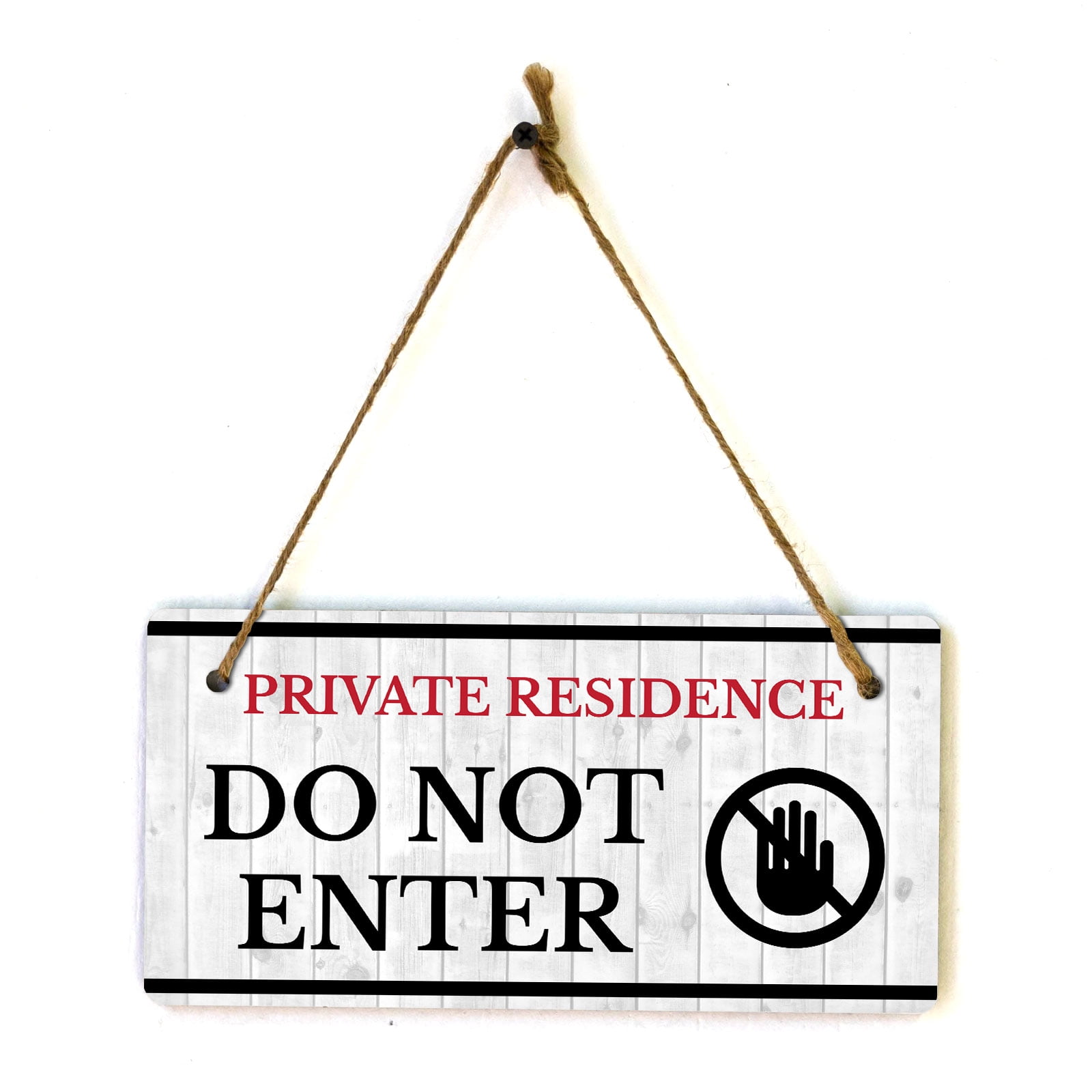 Private Residence Do Not Enter 5x10 Hanging Wall or Door Sign - Walmart.com