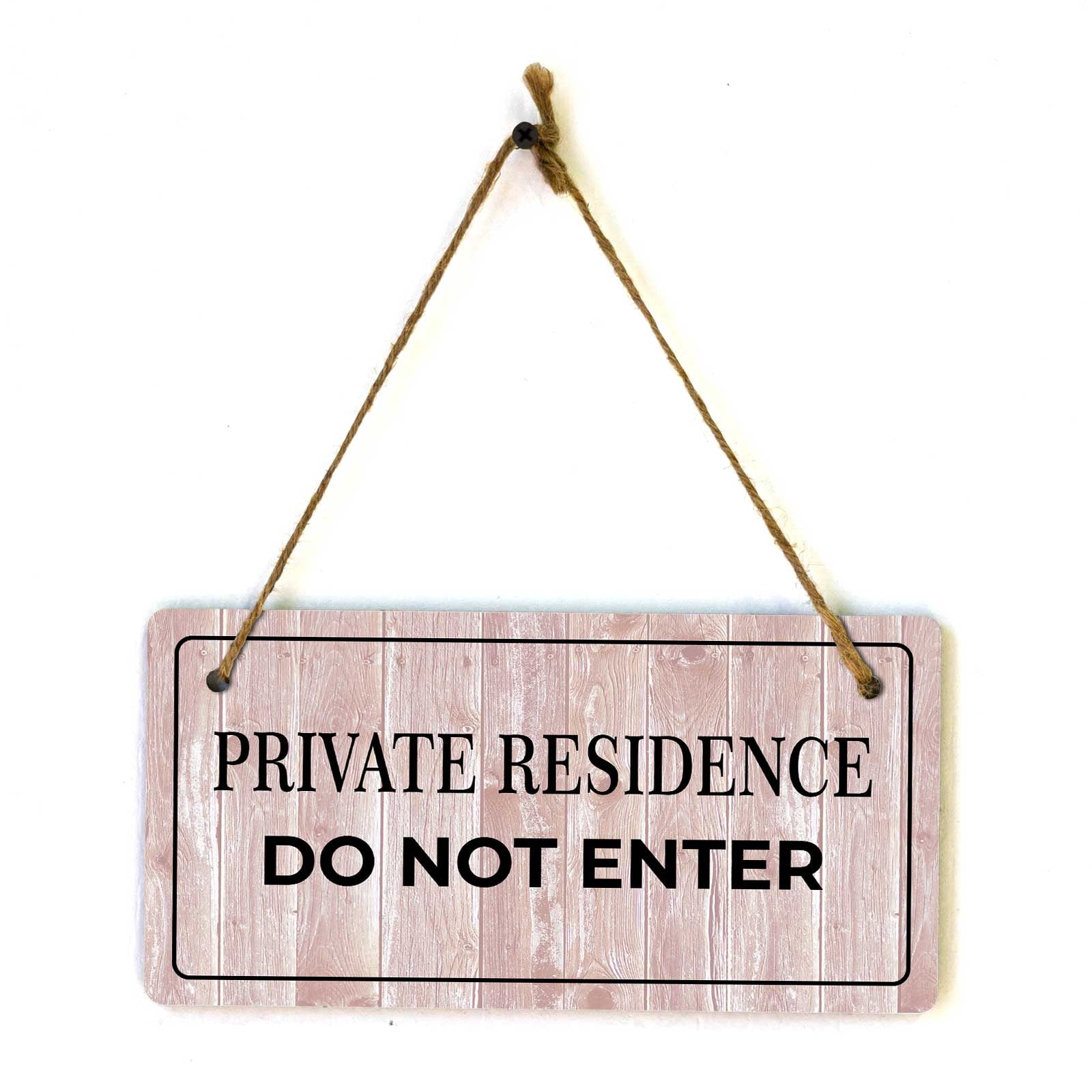 Private Residence Do Not Enter | Rustic Red Wood 5 x 10" Hanging Sign ...