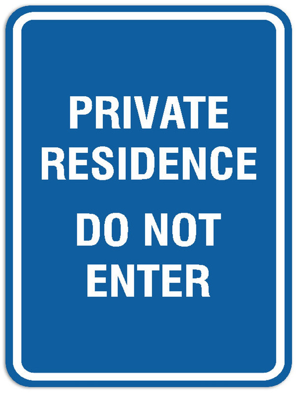 Private Residence Do Not Enter Sign 12X8 Inches Metal Aluminum Signs ...