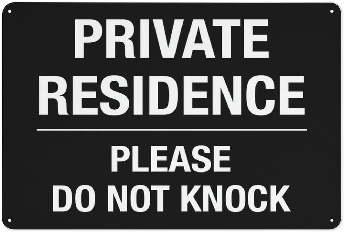 Private Residence Please Do Not Knock Sign Safe Sign, Signs Outdoor, 12 ...