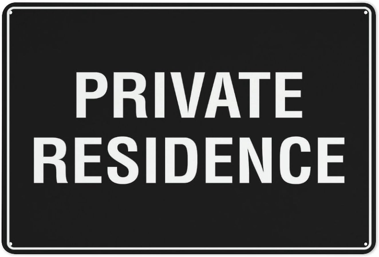 Private Residence Sign 12 X 8 Inches Aluminum Sign Reflective - Uv ...