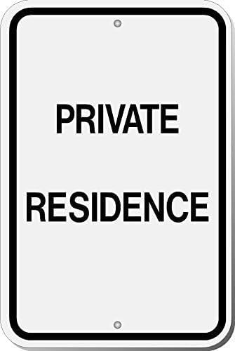 Private Residence Sign, Funny Decorative Yard Signs for Outdoors Home ...