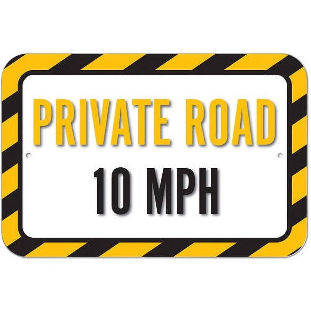 Private Road 10 MPH Sign - Walmart.com