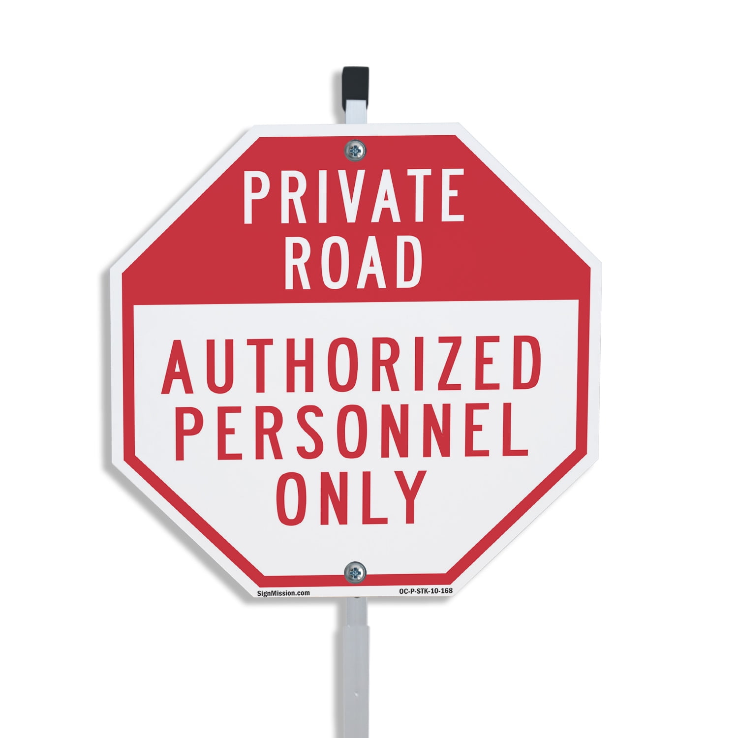 Private Road Authorized Personnel Only 10 inch X 10 inch Octagon ...