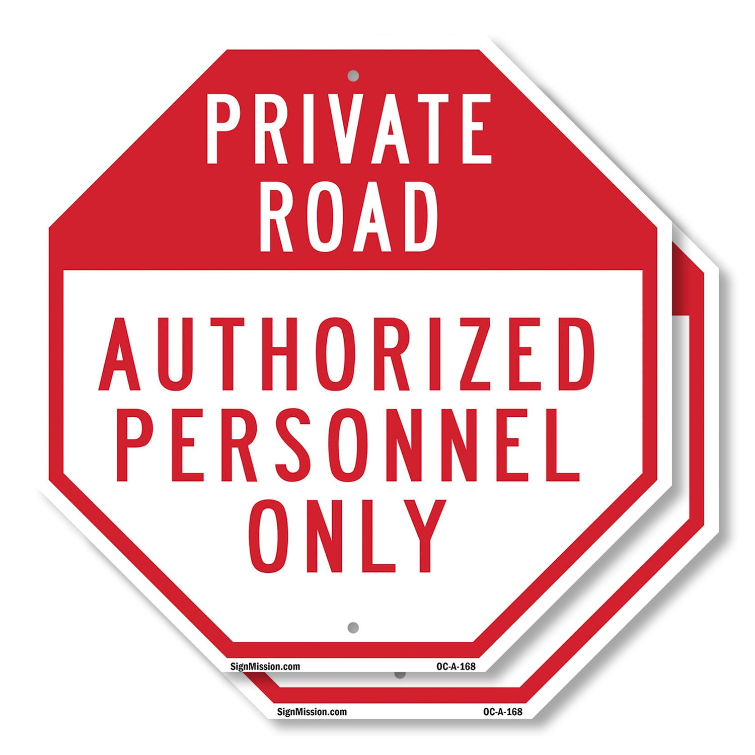 Private Road Authorized Personnel Only (2 Pack) 10 inch X 10 inch ...