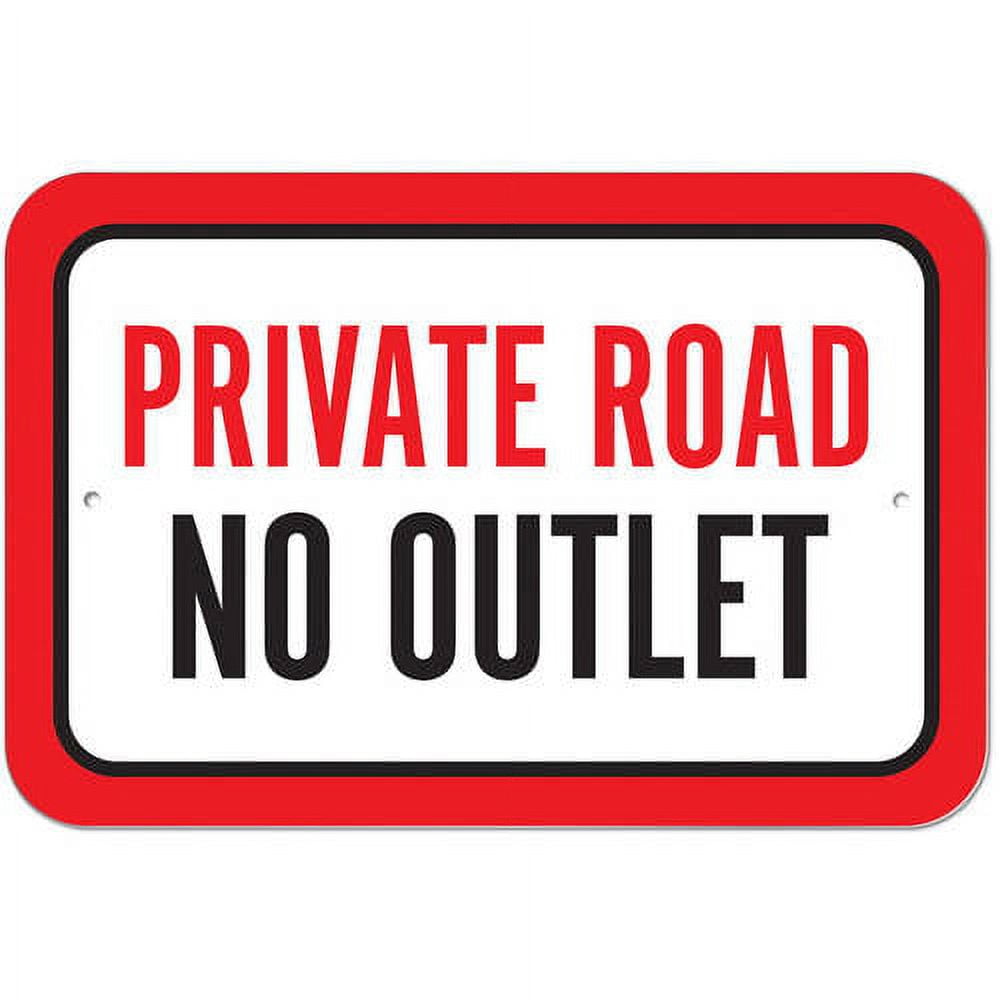 Private Road No Outlet Sign - Walmart.com